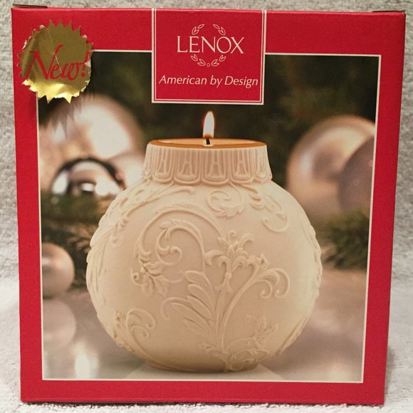 Lenox | Accents | Nwot Lenox Holly Scrollwork Votive 4 2 T X 4 D ...
